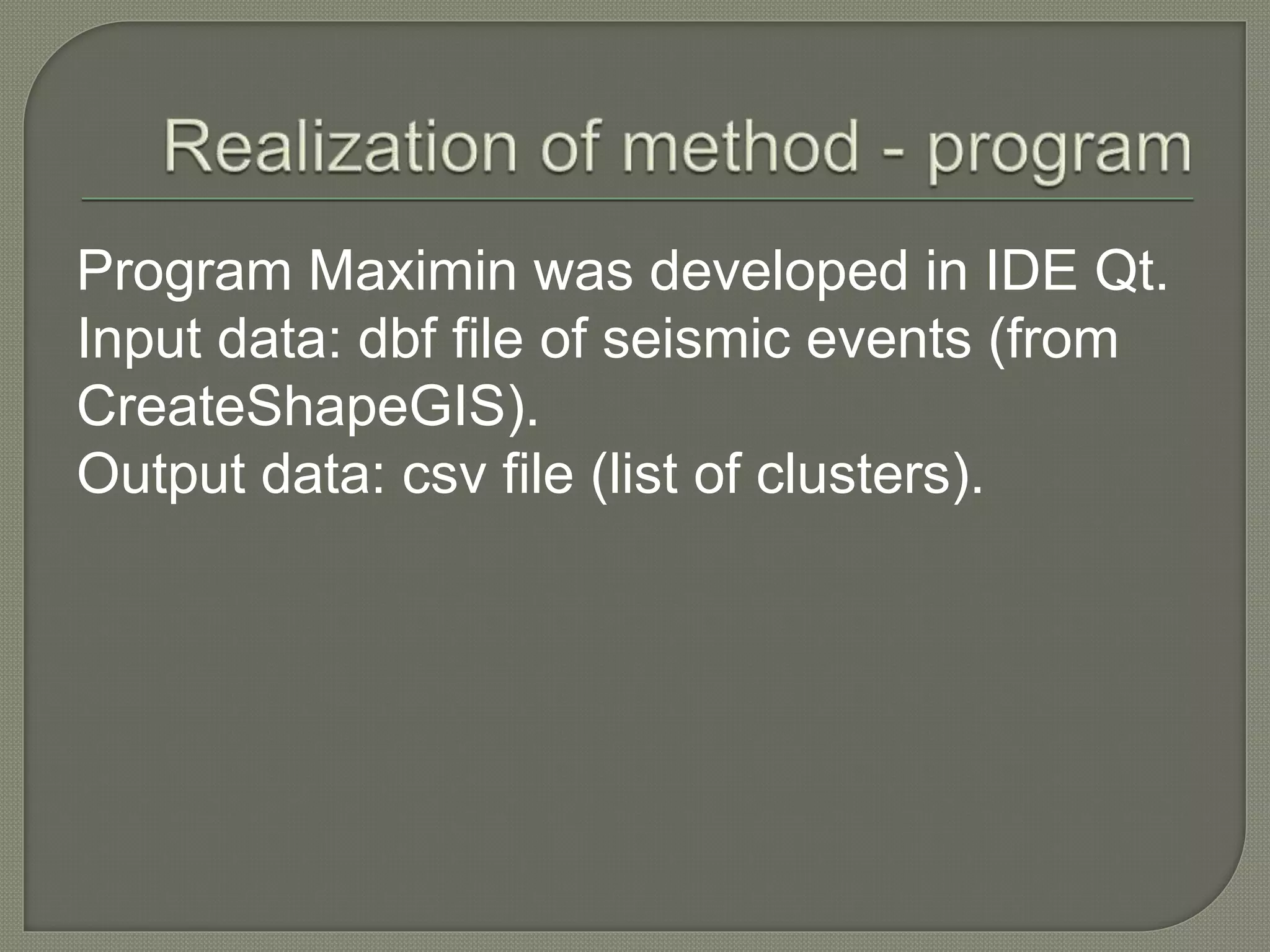 Analysis of seismic data by clustering and data | PPTX | Databases | Computer Software and ...