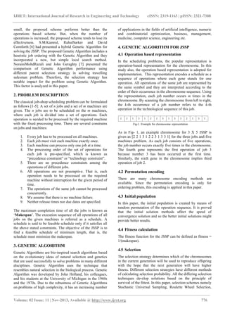 Analysis of selection schemes for solving job shop scheduling problem ...