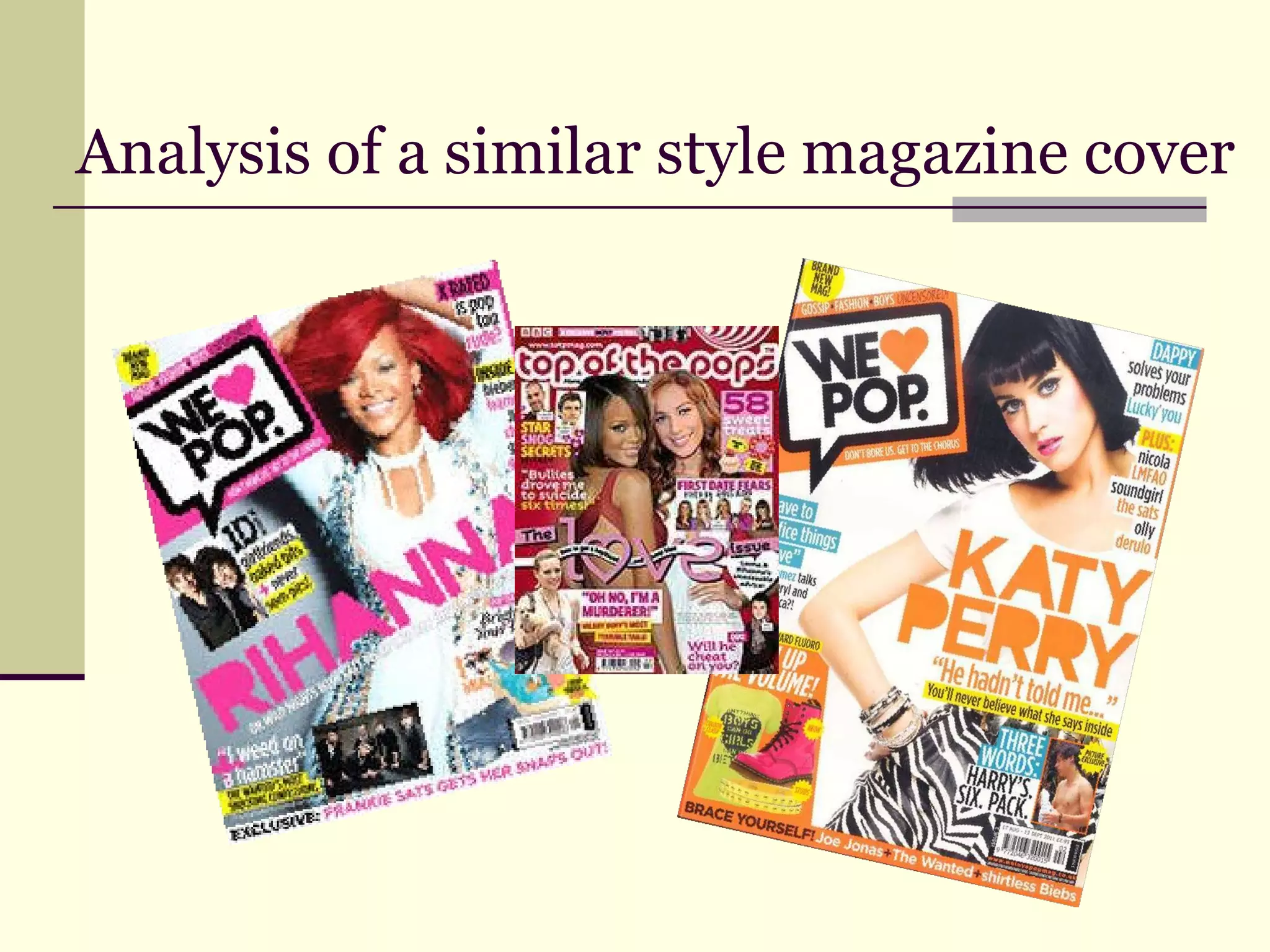 Analysis of similar style magazine cover | PPT | Adult Contemporary ...