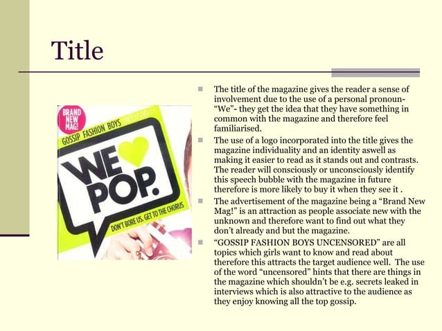 Analysis of similar style magazine cover | PPT | Adult Contemporary ...