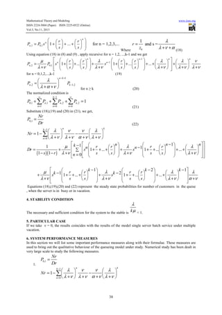 Analysis of single server fixed batch service queueing system under multiple vacation with ...