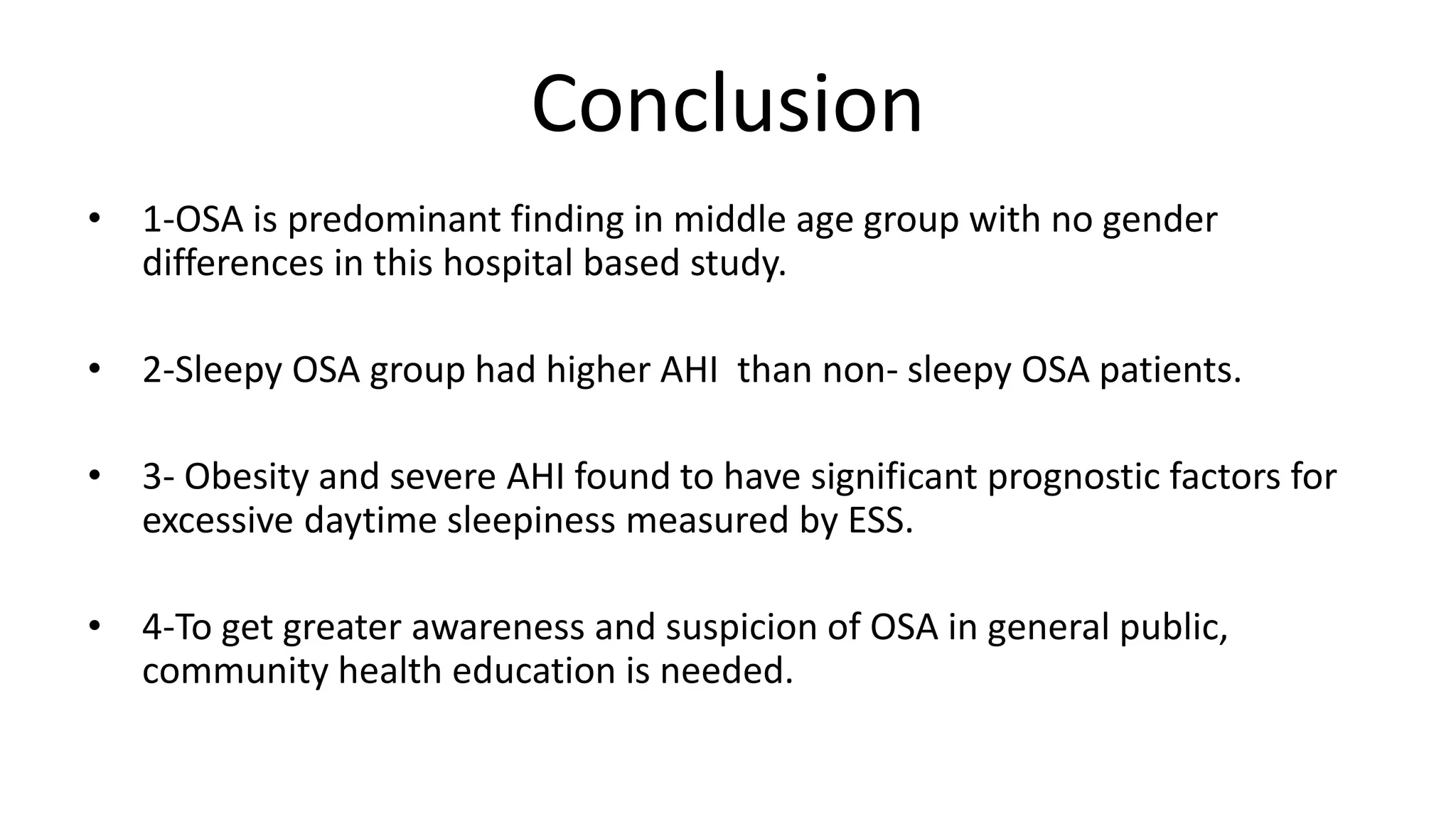 Analysis of sleepy vs. non sleepy osa | PPTX