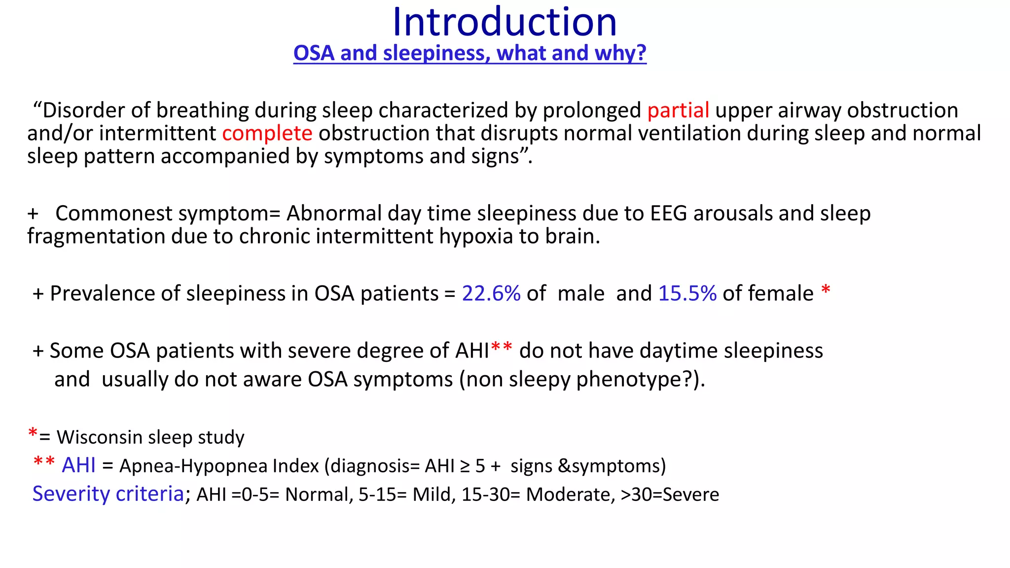 Analysis of sleepy vs. non sleepy osa | PPTX