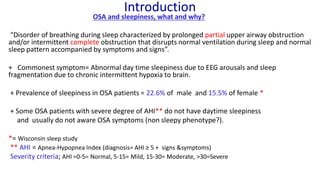 Analysis of sleepy vs. non sleepy osa | PPTX