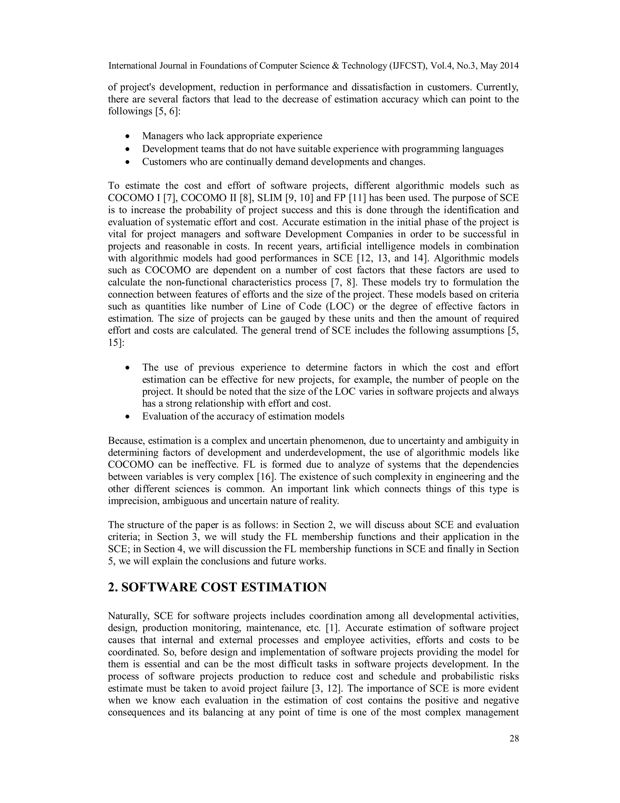Analysis Of Software Cost Estimation Using Pdf Physics Science