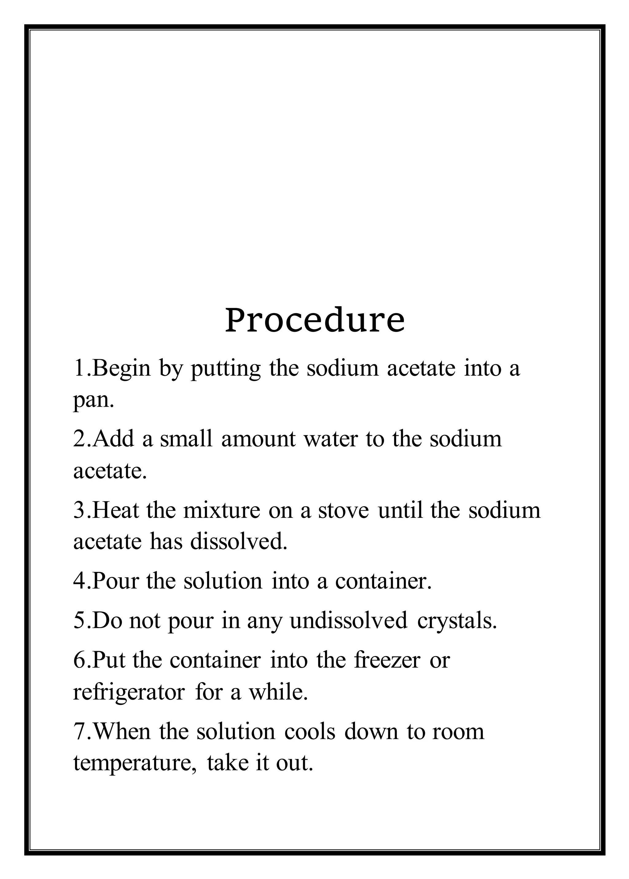 hot ice class 12 investigatory project chemistry best | DOCX