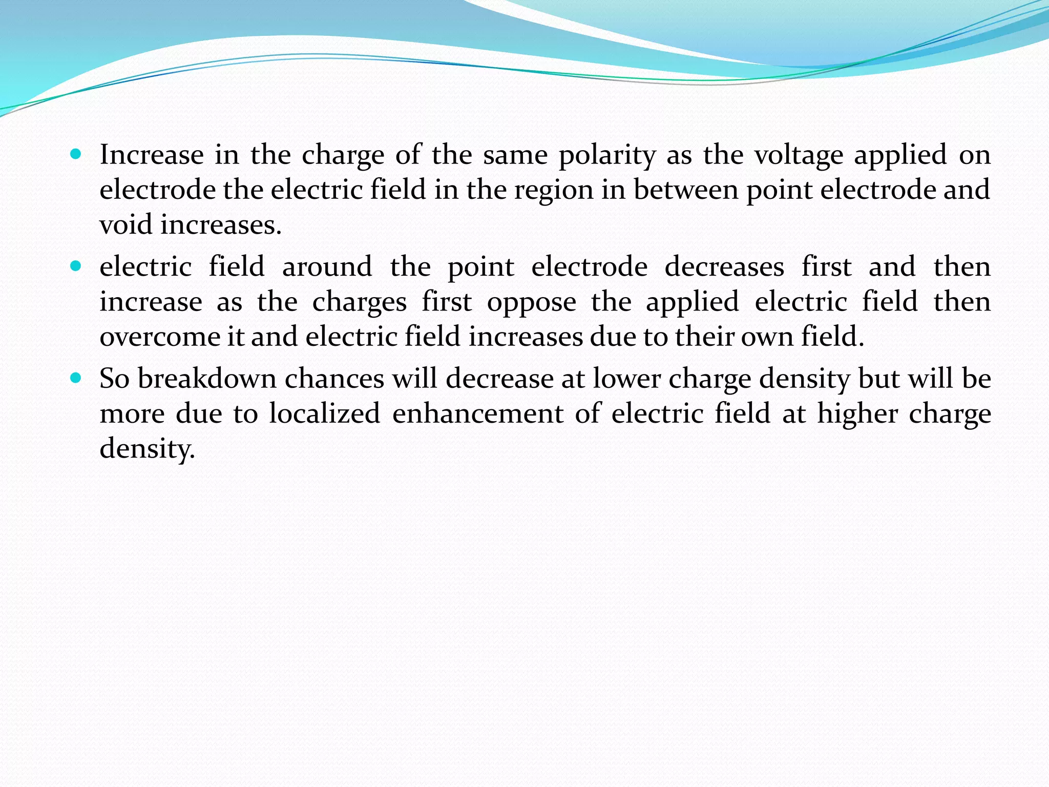 Analysis of space charge controlled electric field 1 | PPTX