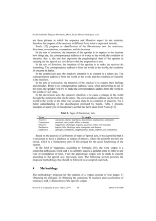Analysis of speech acts for the design of a corpus of phrases used in ...