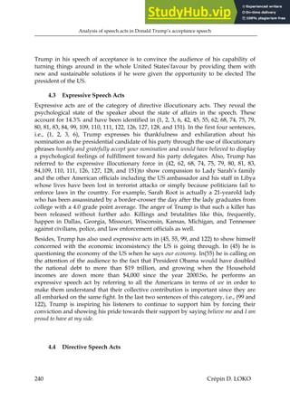 ANALYSIS OF SPEECH ACTS IN DONALD TRUMP S ACCEPTANCE SPEECH. | PDF