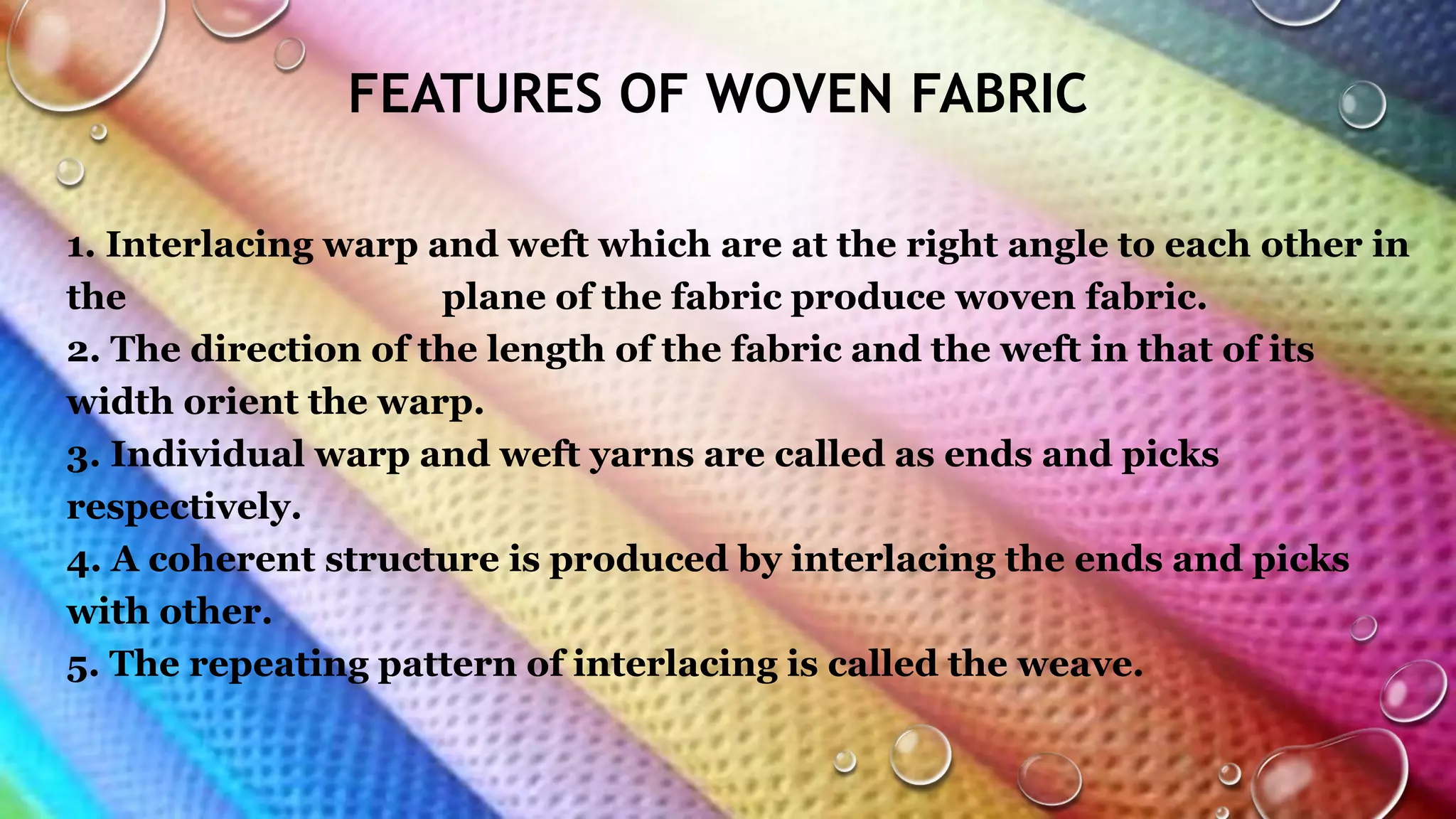 Analysis of structure of different kinds of woven fabric | PPTX
