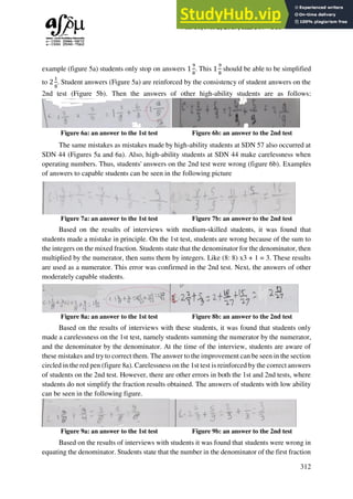 Analysis Of Students Errors On The Fraction Calculation Operations ...