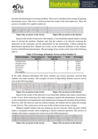 Analysis Of Students Errors On The Fraction Calculation Operations ...