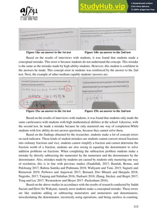 Analysis Of Students Errors On The Fraction Calculation Operations ...