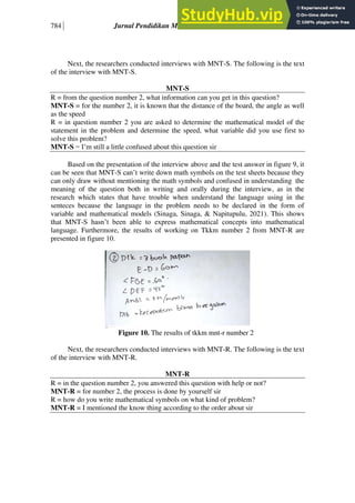 Analysis of Students Mathematical Communication Ability in Solving ...