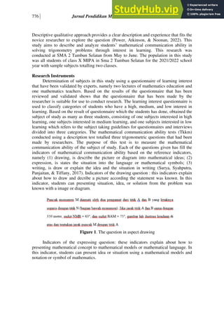 Analysis of Students Mathematical Communication Ability in Solving ...