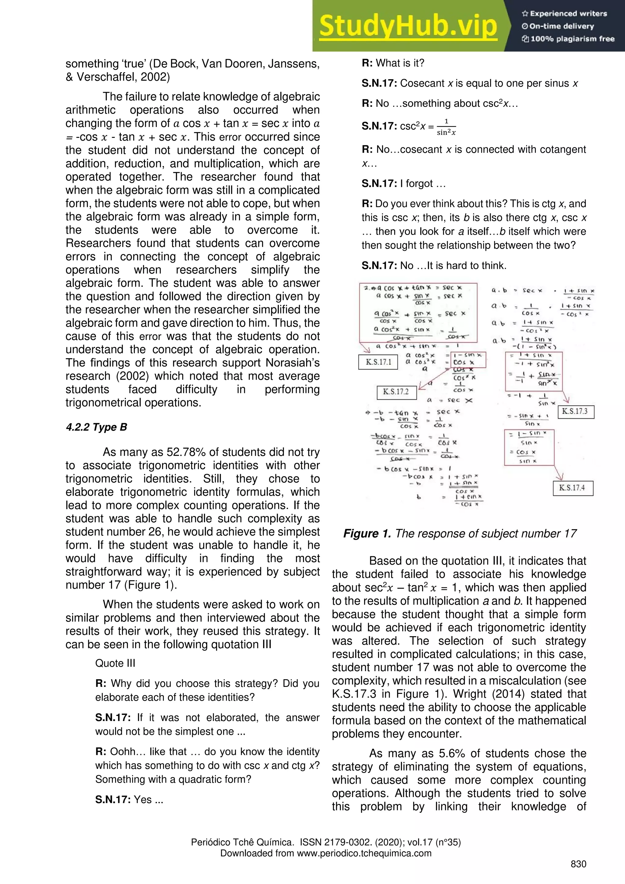 Analysis Of Students Mathematical Connection Errors In Trigonometric ...