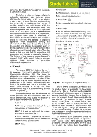 Analysis Of Students Mathematical Connection Errors In Trigonometric Identity Problem Solving | PDF