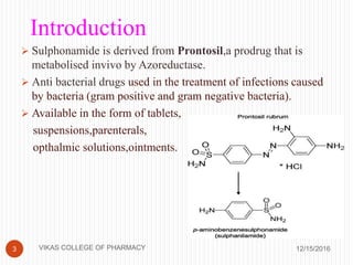 Analysis of sulfonamides | PPTX