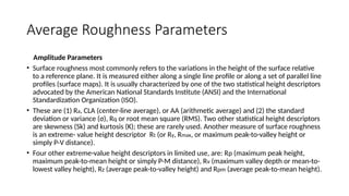 Analysis of Surface Roughness metallurgical | PPTX