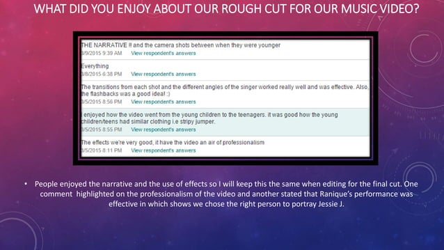 Analysis of survey (rough cut) | PPT