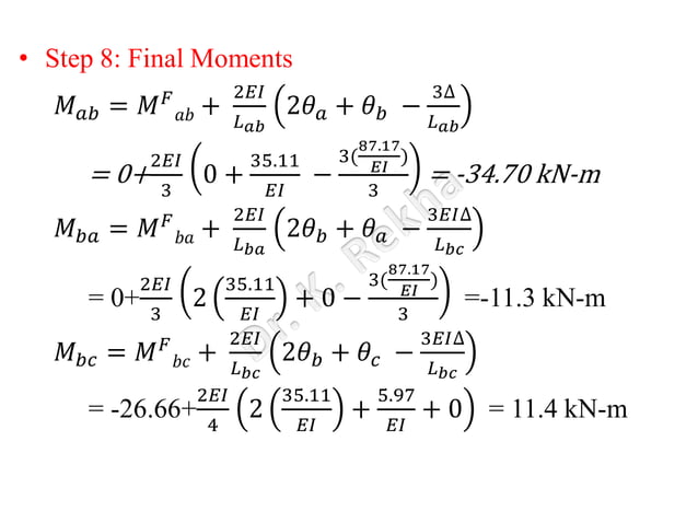 Analysis of sway type portal frame using direct stiffness method | PDF