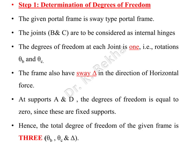 Analysis of sway type portal frame using direct stiffness method | PDF