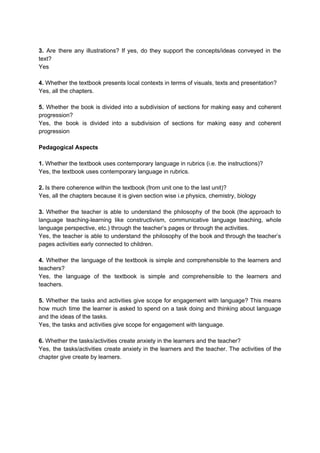 Analysis of syllabus and textbook class 8 th science | PDF