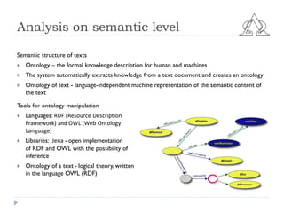 Analysis of texts to logical contradictions | PPT