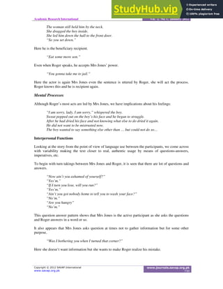 ANALYSIS OF THANK YOU M AM HALLIDAY S METAFUNCTIONS | PDF