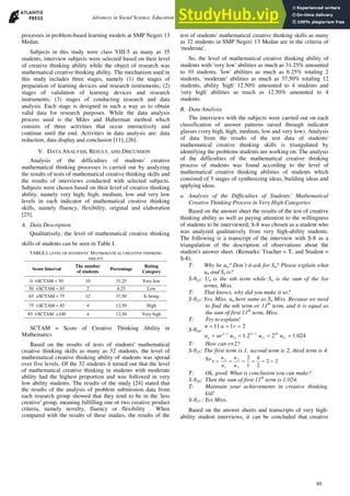 Analysis Of The Difficulties Of The Mathematical Creative Thinking ...