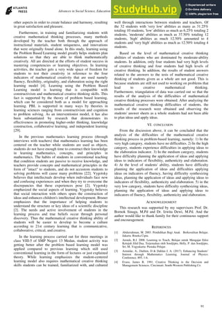 Analysis Of The Difficulties Of The Mathematical Creative Thinking ...