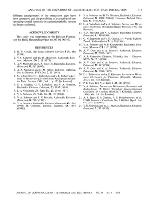 Analysis of the equations of discrete electron–wave interaction and electron beam bunching in ...