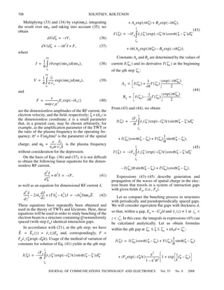 Analysis of the equations of discrete electron–wave interaction and electron beam bunching in ...