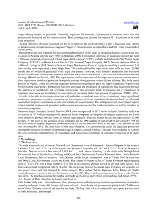 Analysis of the factors affecting sugarcane (saccharum officinarum ...