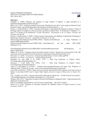 Analysis of the factors affecting sugarcane (saccharum officinarum ...