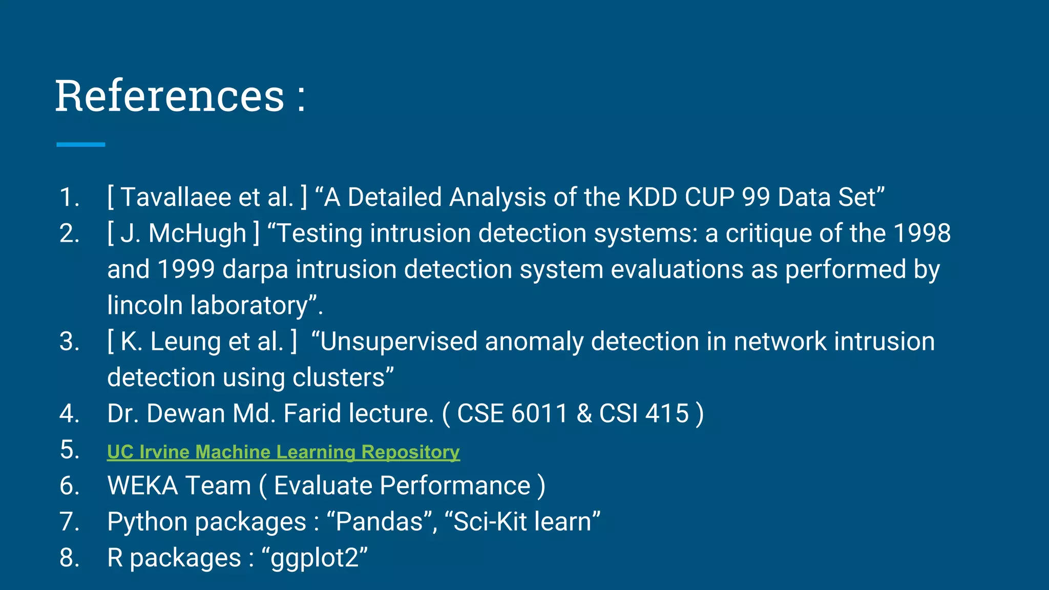 Analysis of the “KDD Cup-1999” Datasets | PDF