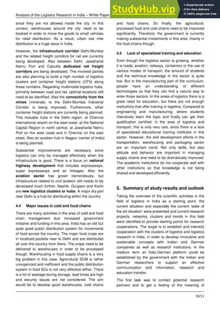 Analysis Of The Logistics Research In India White Paper | PDF | Logistics and Transportation ...