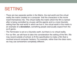 Analysis of the matrix and the terminator | PPTX