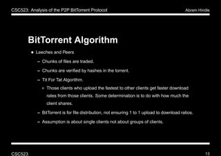Analysis bit torrent protocol | PPT
