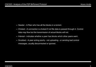 Analysis bit torrent protocol | PPT