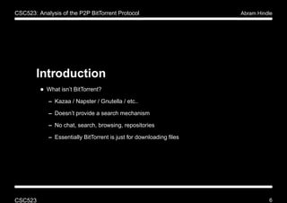 Analysis bit torrent protocol | PPT
