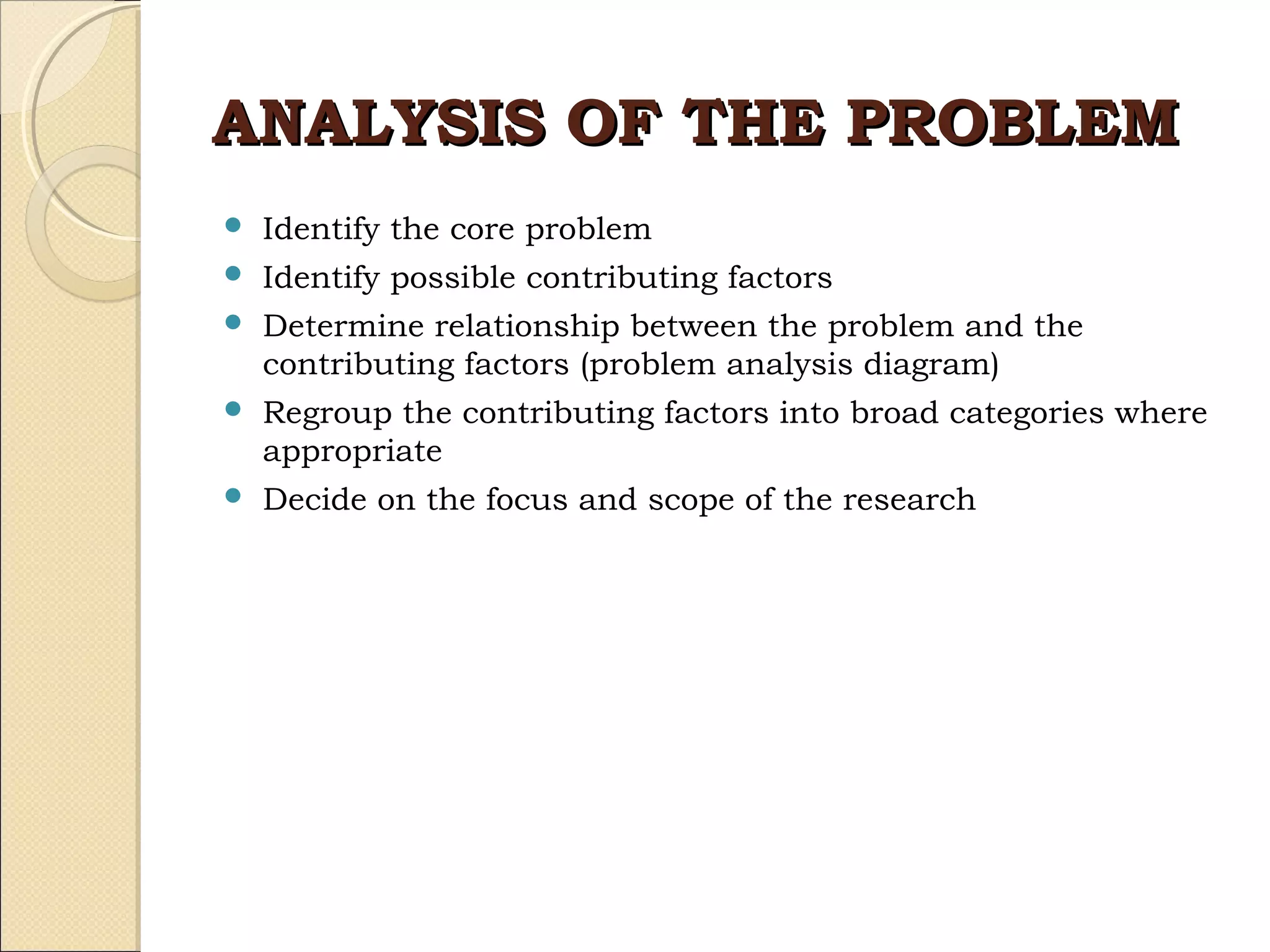 Analysis of the problem | PPT