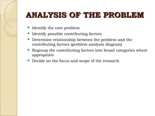 Analysis of the problem | PPT