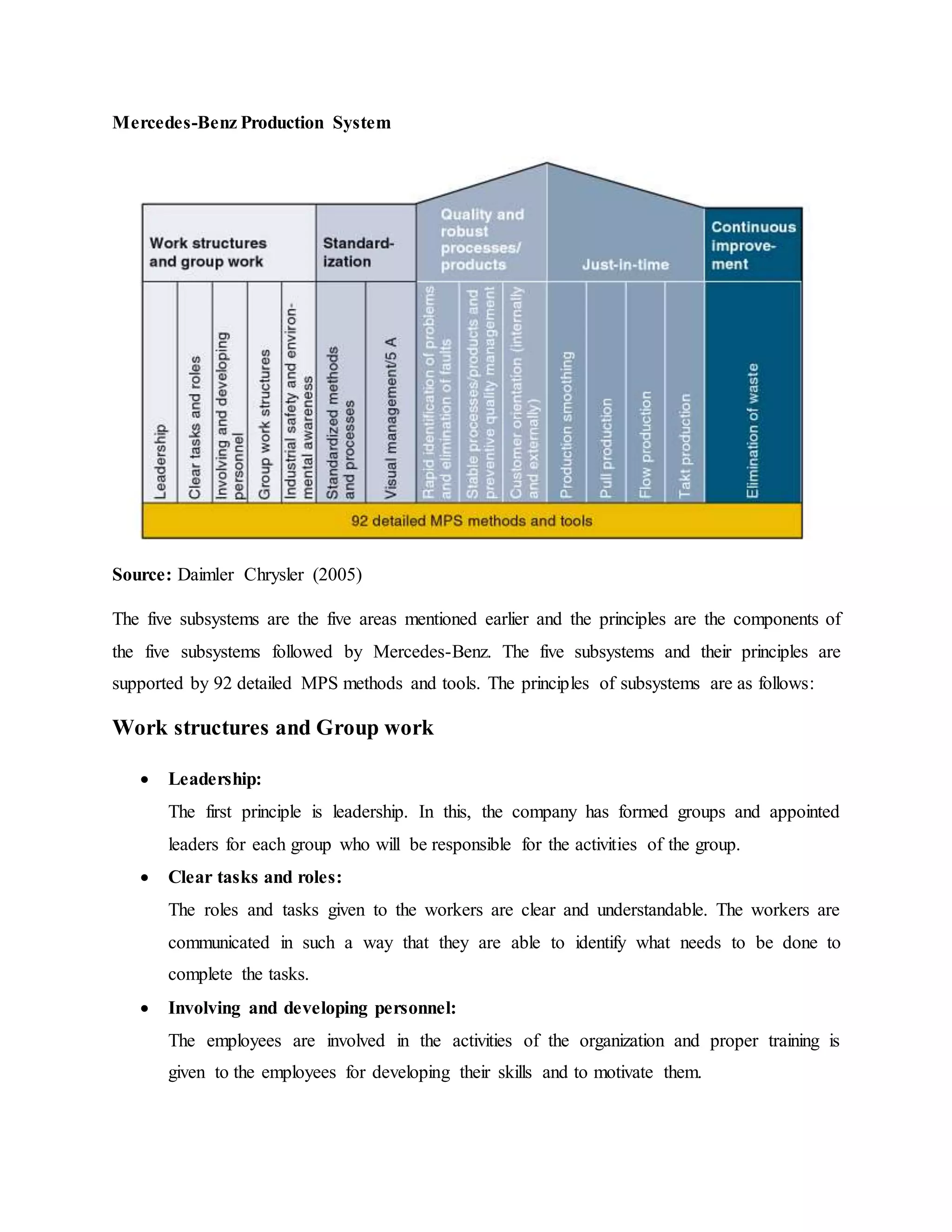 Analysis of the production system of mercedes | DOCX