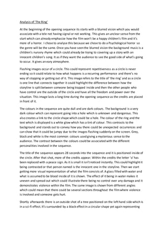 Analysis of the ring | PDF