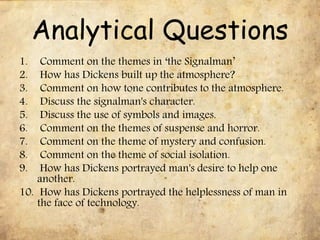 Analysis of 'the signalman'presentation | PPTX