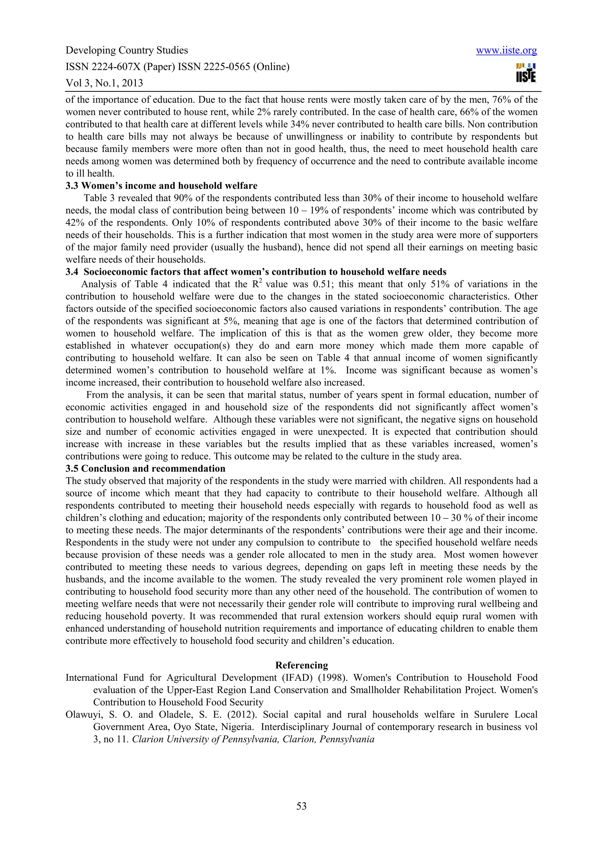 Analysis of the socioeconomic factors affecting women’s | PDF