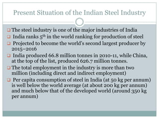 Analysis of the steel industry | PPTX