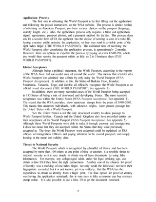 Analysis of the world passport | DOCX