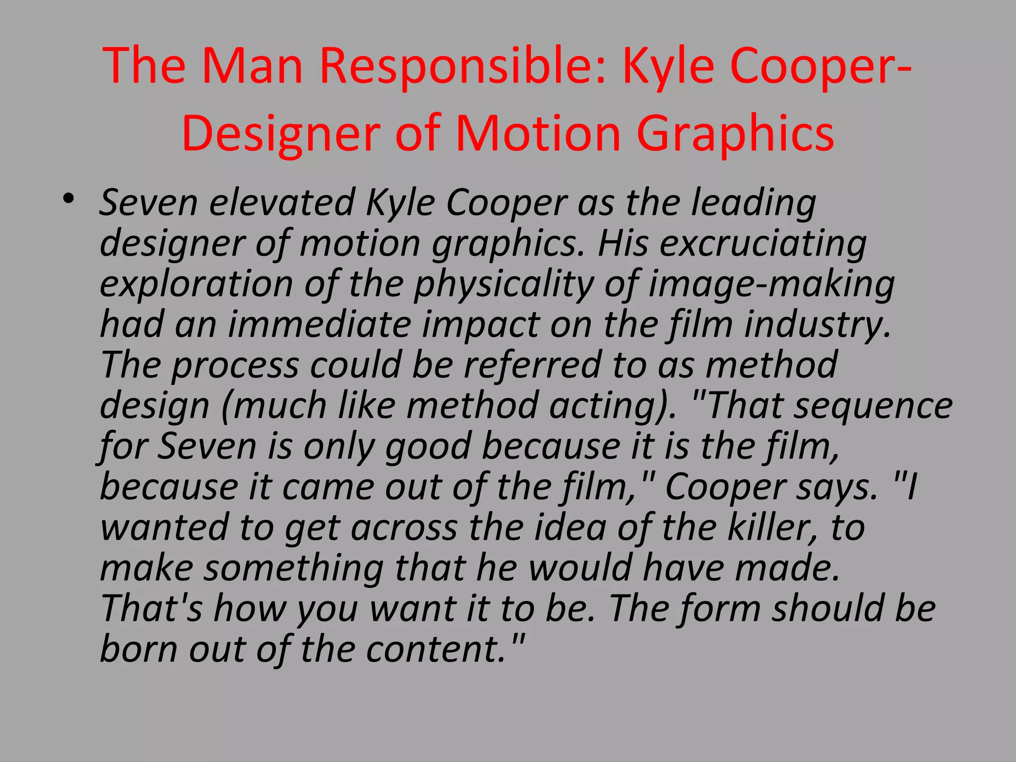 Analysis of title sequences | PPT